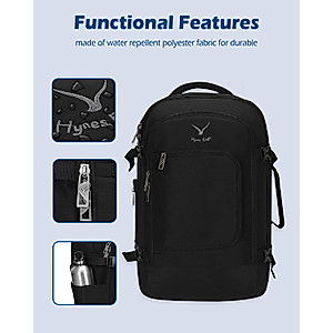 Hynes Eagle Travel Backpack 40L Flight Approved Carry on Backpack Men Large Cabin Weekender Laptop Backpack Women 15.6 inches Grey 2018