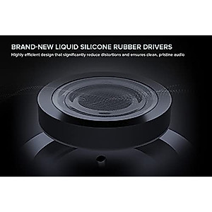 Creative Aurvana Trio LS 3.5 mm in-Ear Headphones with Liquid Silicone Rubber Drivers, Built-in Microphone, Noise Isolation, and Carry Pouch, for Android, iPhone, PC, Mac, Nintendo Switch