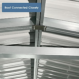 20 x 10 FT Outdoor Storage Shed, Large Metal Garden Shed with 2 Lockable Doors, Tool Shed Outdoor Storage with 4 Air Vents, Garage Shed Waterproof for Car, Truck, Bike, Garbage Can, Tool, Dark Gray