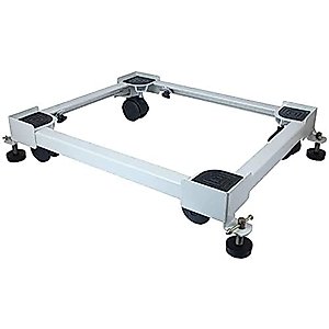 SK Traders TAFTA Heavy Duty Front/Top Load Washing Machine/Refrigerator Trolley Stand 99.9% Made of Metal (Weight Lift Upto 44Kg) Black