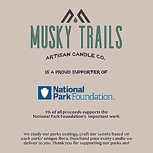 Yellowstone National Park Hand Poured Woodwick Crackle Coconut Wax Candle (8oz)