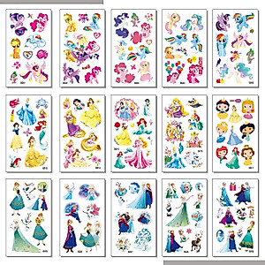 60 Sheets Temporary Tattoo fake tattoos Cute pattern stickers markers for Kids Toddlers Children Boys Girls