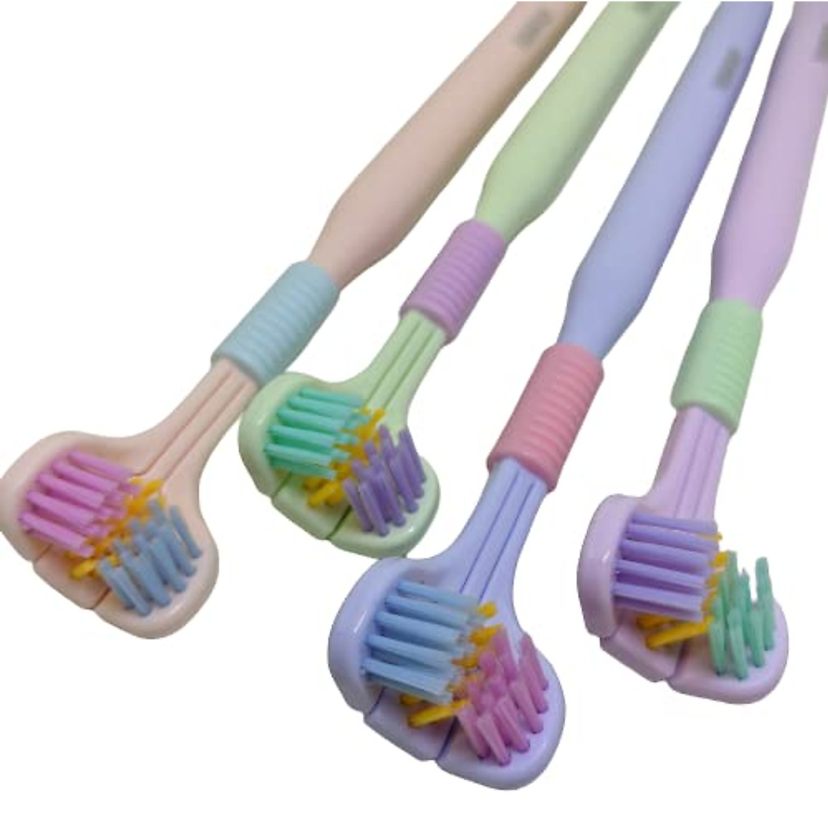 Green 3-Sided Triple Angle Toothhugger Training Toothbrush, Ultra Soft Bristles, Toddler and Autistic Oral Care for 1 Year and Up