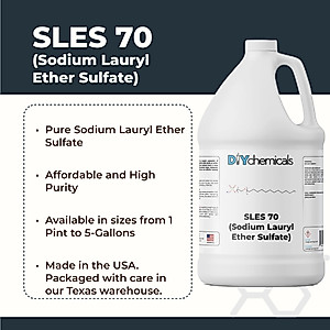 DIYChemicals | High Purity 70% Sodium Lauryl Ether Sulfate (SLES) (1 Gallon)