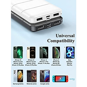 Portable-Charger-Power-Bank - 2 Pcs 15000mAh Dual USB Power Bank Output 5V3.1A Fast Charging Portable Charger Compatible with Smartphones and All USB Devices