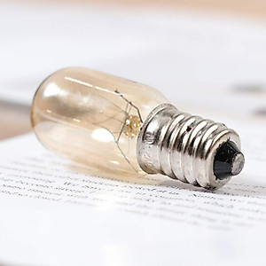 2PCS 25W E14 220-230v Oven Light Bulb Refrigerator Fridge Light Bulb Retro Tungsten Filament Lamp Bulbs Warm Yellow Light for Daily Use