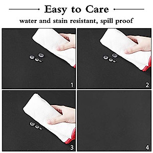 sancua Round Tablecloth - 60 Inch - Water Resistant Spill Proof Washable Polyester Table Cloth Decorative Fabric Table Cover for Dining Table, Buffet Parties and Camping, Black