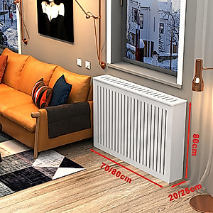 Radiator cover，White Modern Radiator Cover，Heating Cabinet Storage Shelf，MDF radiator covers，Easy to install, good air permeability, strong load-bearing capacity, covers pipes，for living room, bedroom