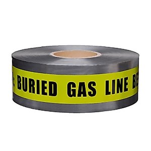 Swanson Tool Co DETY31005 3 inch by 1000 Foot 5 MIL Detectable Safety Tape"Caution Buried Gas Line Below" Yellow with Black Print
