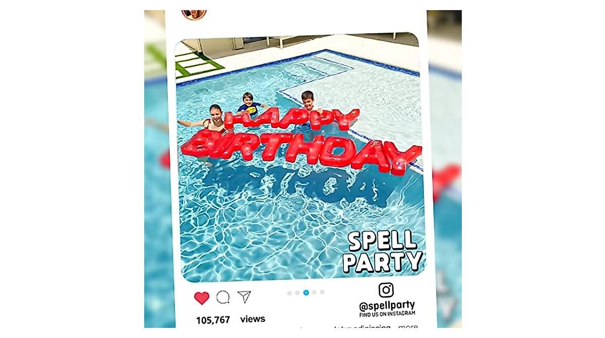 Colorful Birthday Pool Float Decorations for Summer Parties