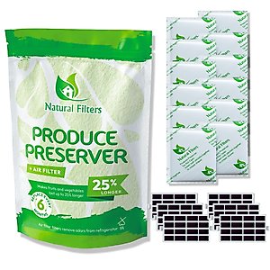 Natural Filters Air Filter, Produce Preserver (6-Pack Bundle) - Refrigerator Replacement Parts