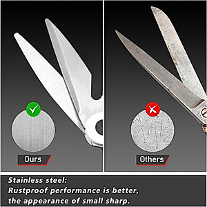 Kitchen Shears, 2-Pack Kitchen Scissors Heavy Duty Meat Scissors, Dishwasher Safe Cooking Scissors, Multipurpose Stainless Steel Sharp Utility Food Scissors for Chicken