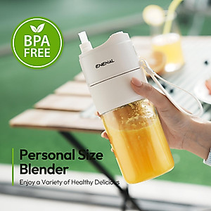 Personal Size Blender, Enenal Portable Blenders Smoothies and Shakes 5000mAh Battery, 16oz Mini Blender USB Rechargeable, Handheld Blender BPA-Free Fruit Smoothie Juicer Cup