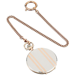 Tissot unisex-adult Savonnette Brass Pocket Watch Rose Gold & Silver T8624102901300