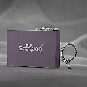 ERKUOO 2PCS Delicate Dragon Type Ear Weights Gauges Hangers for Stretched Dangle Ears Punk Ear Tunnel Plug Taper Ring Expander Earrings Piercings For Women Men 8g(3mm)