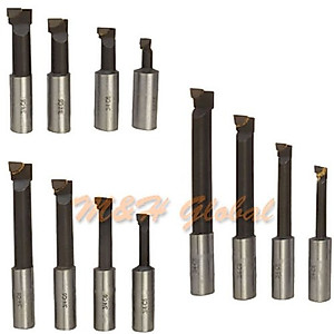GORLENKE12 PC Boring Bar Set 5/8" Shank C6 Carbide Tip 50 RC