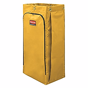 Rubbermaid Commercial Products High-Capacity Cleaning/Utility Cart Bag, 34-Gallon, Yellow, Compatible with Rubbermaid Cleaning Carts