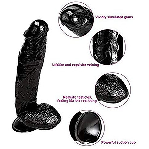 12.01 inches Hidden Packing Silicone Suction Cup Realistic Classic Dick Wand with Strong Suction Cups for Men and Women or Men's and Women's Games