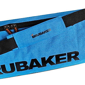 BRUBAKER Carver Performance Ski Bag for 1 Pair of Skis and Poles - Blue Black - 74 3/4 Inches / 190 Cm