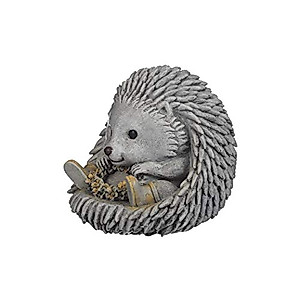 Roman Garden - Hedgehog in Rain Boots Statue, 7.5H, Pudgy Pals Collection, Resin and Stone, Decorative, Garden Gift, Home Outdoor Decor, Durable, Long Lasting