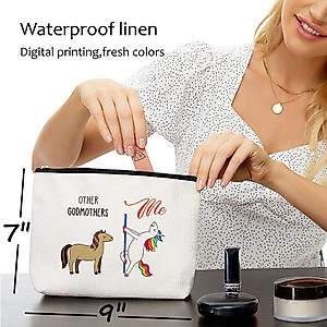 Blue Leaves Godmother Gift Will You be My Godmother Proposal Godmother gifts from godchild Goddaughter Godson Fairy Godmother Makeup Bag Funny Christmas Birthday Gifts Godmother Gift