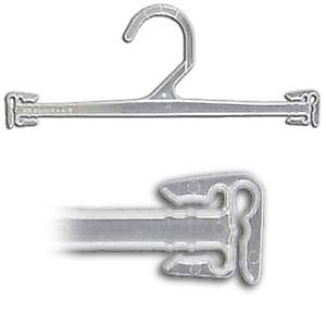 DisplayImporter 10" Clear Plastic Economic Underwear Lingerie Intimates Hanger - Pack of 50