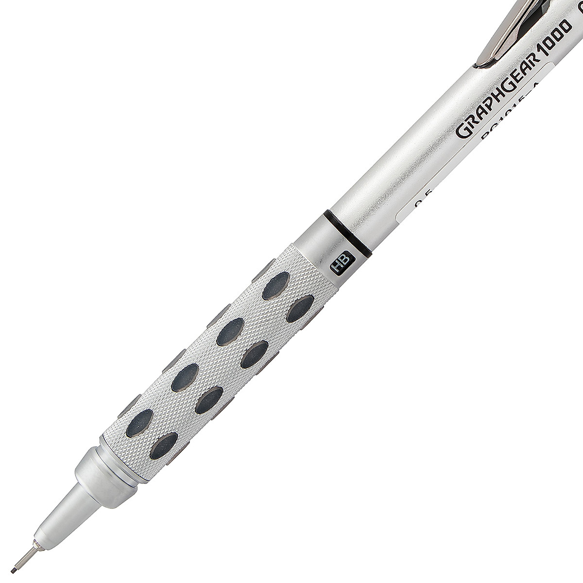 Pentel GraphGear 1000 Mechanical Pencil, (0.5mm), Black Barrel, 1 Each (PG1015A), Metallic Grey