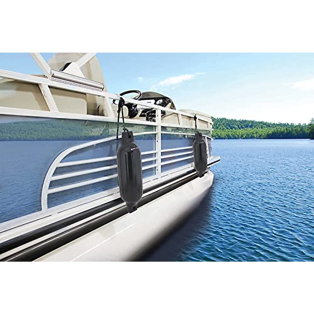 Extreme Max 3006.7384 BoatTector Inflatable Fender Value 4-Pack - 6.5" x 22", Black