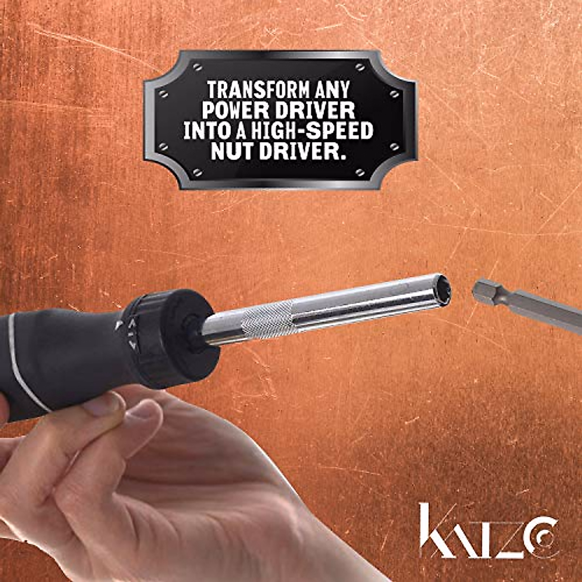 Katzco Magnetic Bit Holder Extensions - 3 Piece Set - 2, 4, and 6 Inch - for Drills, Socket Adapters, Automotive Maintenance, Shops, Mechanics, Household Use, DIY, Repair Work, and More