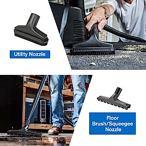 Vacmaster 3 Peak HP 5 Gallon Shop Vauum with Hepa Filter Powerful Suction Wet Dry Vacuum Cleaner with Blower Function 1-1/4 inch Hose 10ft Power Cord