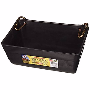 (2 Pack) Little Giant Fence Feeders With Clips, 11-Inch, Black