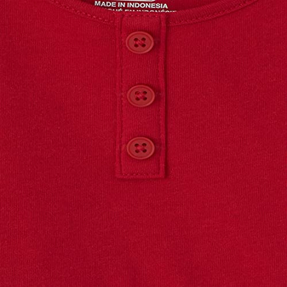 The Children's Place Baby Girls and Toddler Long Sleeve Cherry Print Solid Henley Knit Babydoll 2-Pack Dress, in The Pink, 3T US