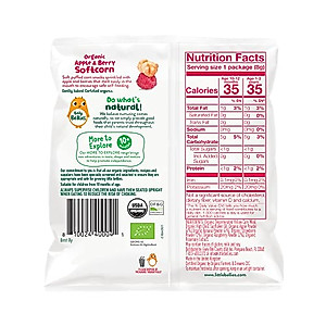 Baby Bellies Organic Apple & Berry Softcorn, 0.28 Ounce Bag (Pack of 7)