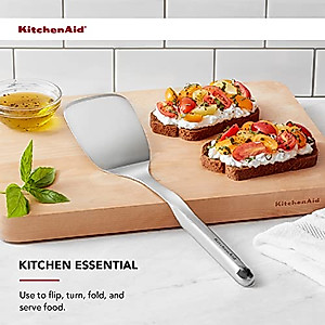 KitchenAid Premium Solid Turner with Hang Hook, 13.6-Inch, Stainless Steel
