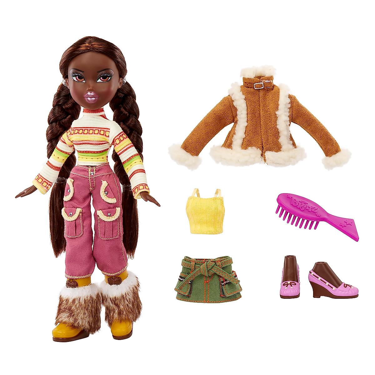 Bratz Original Fashion Doll Felicia Series 3 with 2 Outfits and Poster, Collectors Ages 6 7 8 9 10+