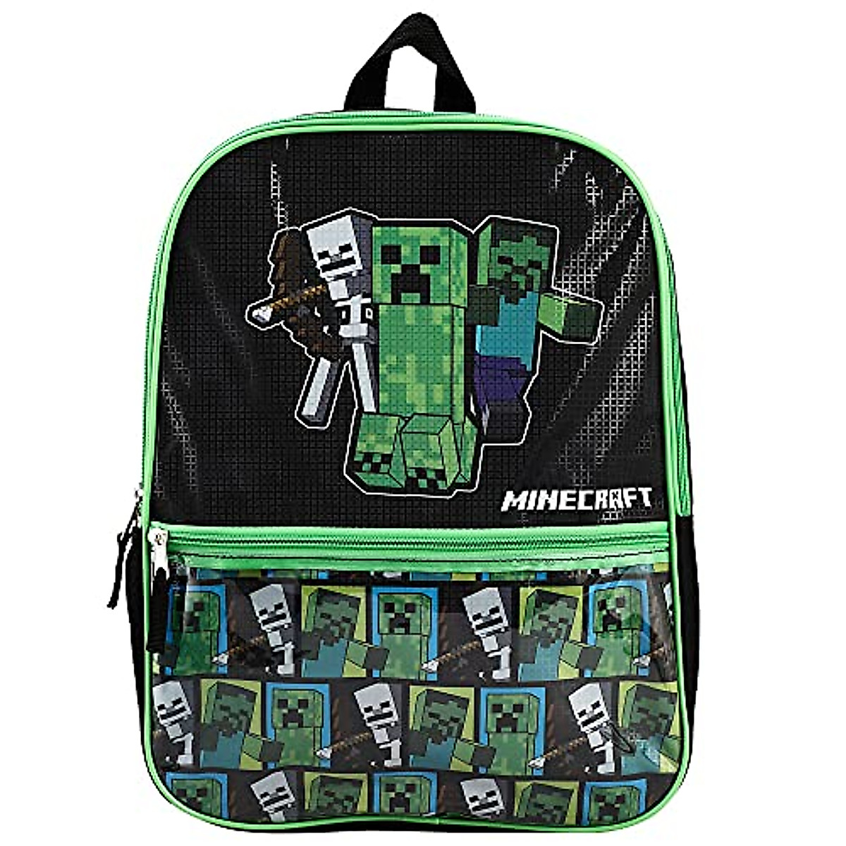 Minecraft 4-Piece Backpack Set with Folding Lunch Bag