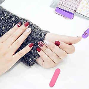 VIOCIWUO Mini Nail File Bulk 300Pcs (180/240 Grit), Disposable Nail Files Double Sided Emery Boards Home or Professional Manicure Tools(Purple and Pink)