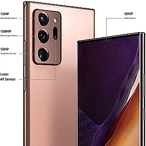 Samsung Galaxy Note20 Ultra (N986B-DS), 5G, International Version (No US Warranty), 256GB 12GB RAM, Mystic Bronze - GSM Unlocked