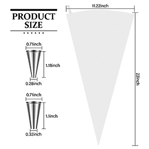 6 Pieces Tile Grout Masonry Mortar Bags Tear Puncture Resistant Grout Bags Heavy Duty Vinyl Piping Cement Bags with 6 Pieces Two Sizes Molded in Tip for Tile Installation Work