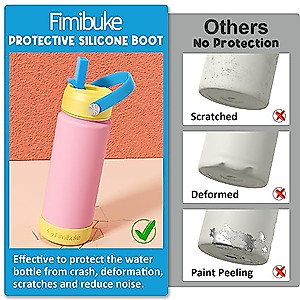 Fimibuke Kids Insulated Water Bottle, 18oz BPA FREE Kids Cup with Straw Double Wall Vacuum Tumbler 18/8 Stainless Steel Leak Proof Toddler Water Bottle for School Boys Girls (2 Pack,Underwater World)