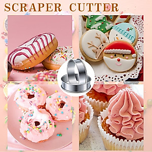 8 Pack English Muffin Rings Crumpet Ring,Double Rolled Stainless Steel Crumpet Rings Non Stick Metal Round Egg Ring Mold or Home Food Making Baking Tool（3.4 Iinch)