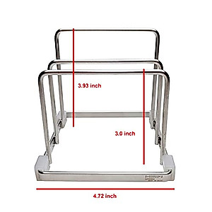 LENITH Small Size Stainless Steel Wire Cutting Board Holder, Cutting Board Rack Organizer Kitchen (Small)