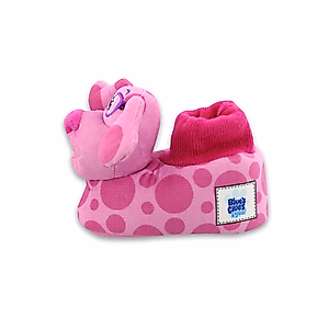 Blue's Clues & You Magenta Toddler Plush 3D Sock Top Slippers (5-6 M US Toddler, Magenta)