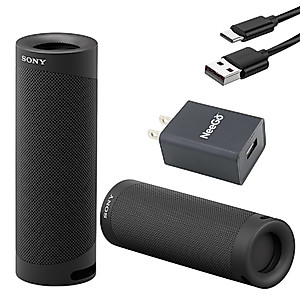 Sony Super-Portable, Powerful and Durable, Waterproof, Wireless Bluetooth Speaker with Extra BASS – Black