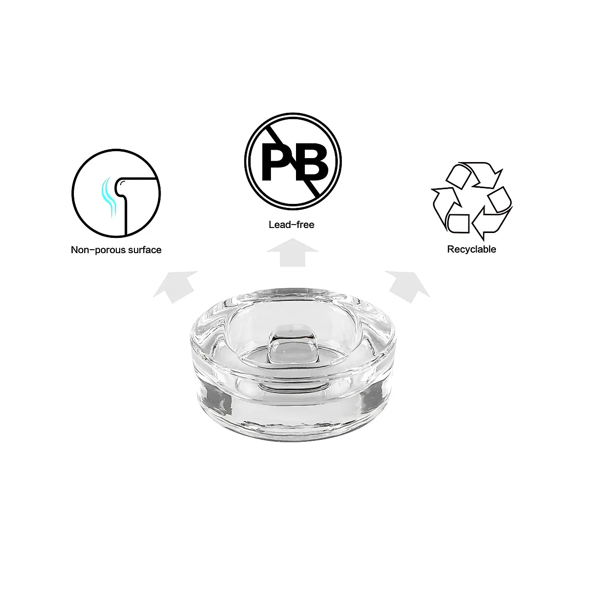 4-Pack of Fermentation Glass Weights with Easy Grip Handle for Wide Mouth Mason Jars