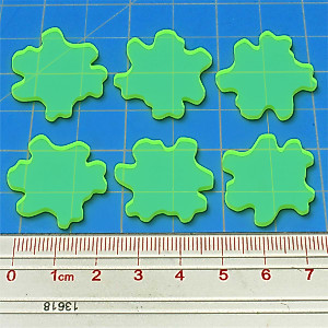 LITKO Acid Splatter Tokens | Hazardous Spill | Nuclear Splash | Fluorescent Green | 10 Pack