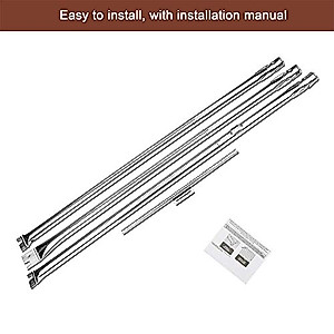 QuliMetal 67722 Grill Burner with 7540 24.5 Inch Flavor Bars for Weber Genesis 300 (Side Burner), Genesis E310 E320 EP310 EP320 S310 S320 (2007)