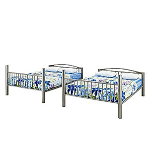 Powell Heavy Metal Bunk Bed, Full Over Full, Pewter