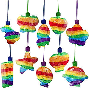 ArtCreativity Sand Art Bottle Necklaces Assortment for Kids, Bulk Pack of 60, Collection of Sand Art Craft Bottle Necklaces, Fun Party Supplies & Favors for Boys and Girls - Sand Sold Separately