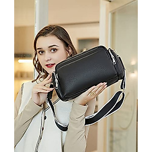 Small Crossbody Bags for Women Trendy - Fanny Packs Wide Strap Ladies Shoulder Handbags Crossbody Purse with Multi Pockets